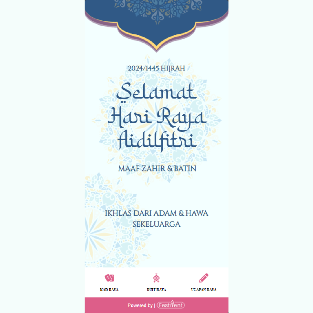 Digital Raya Card - Festivent