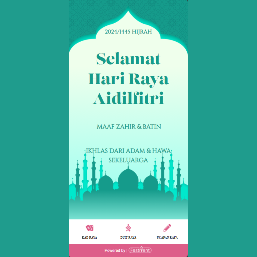 Digital Raya Card - Festivent