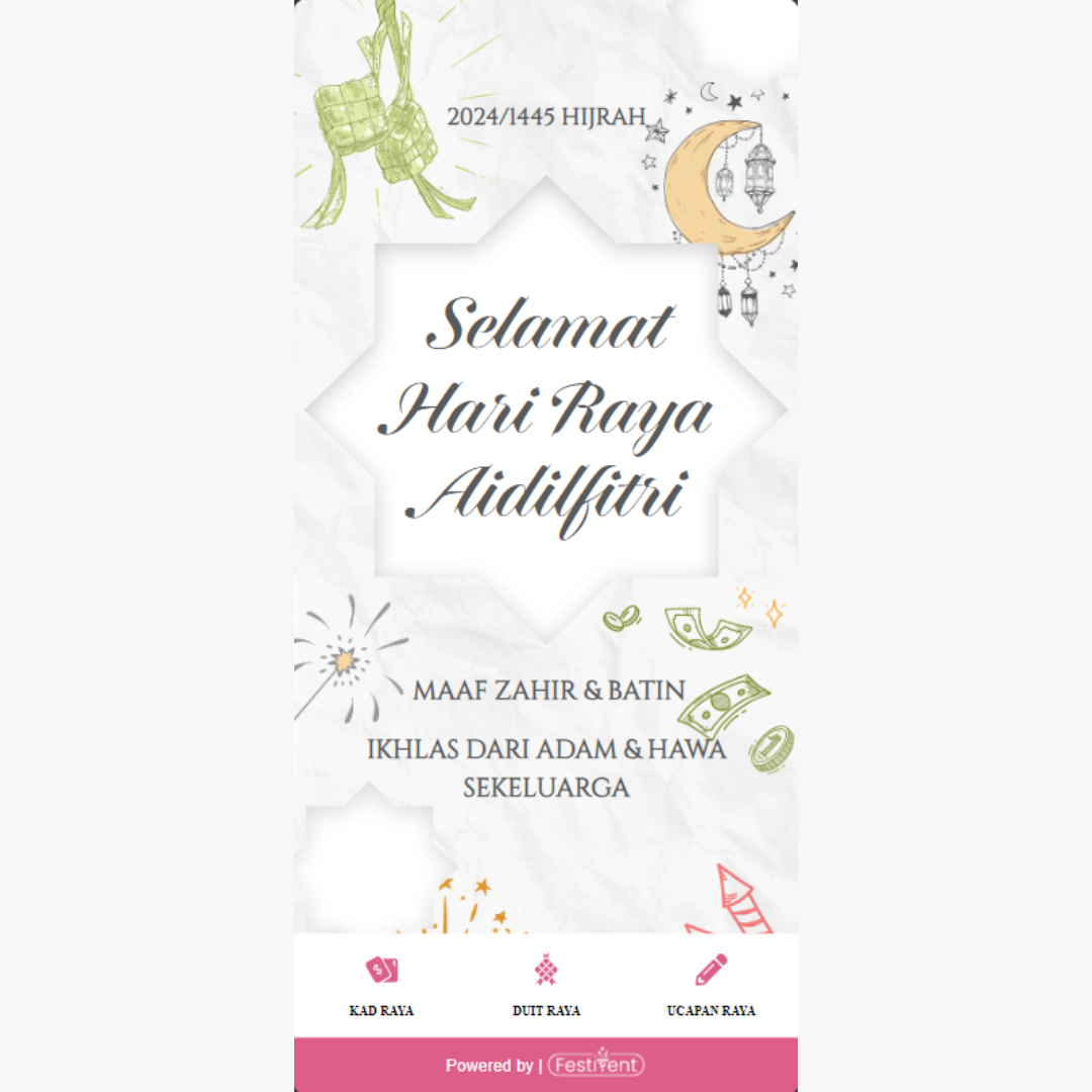 Digital Raya Card - Festivent