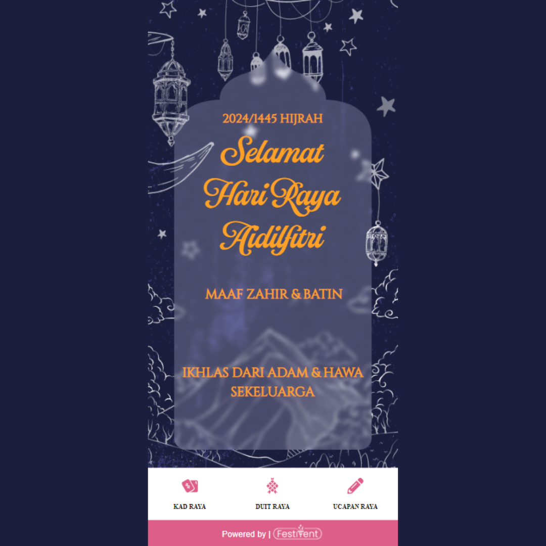 Digital Raya Card - Festivent